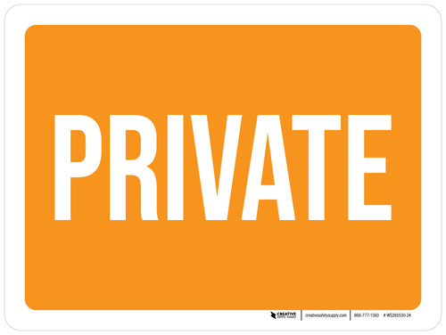 Private Orange Landscape - Wall Sign