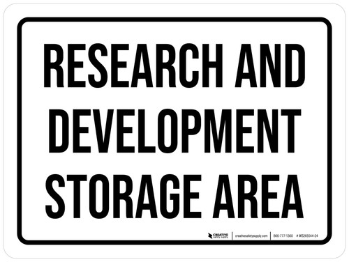 Research And Development Storage Area Landscape - Wall Sign
