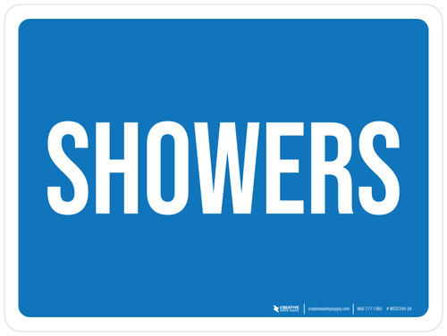 Showers Blue Landscape - Wall Sign