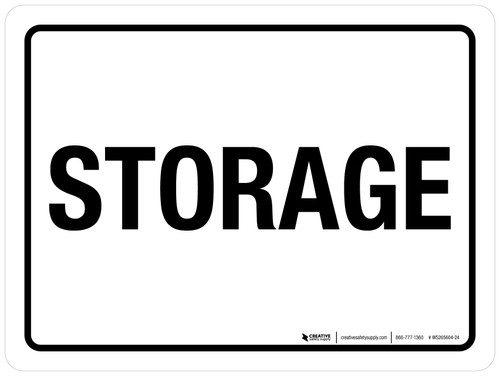 Storage White Landscape - Wall Sign