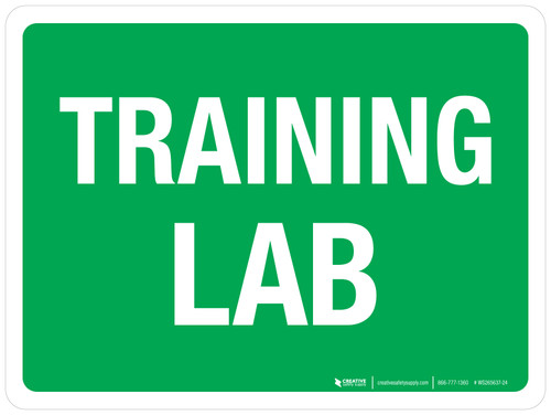 Training Lab Green Landscape - Wall Sign