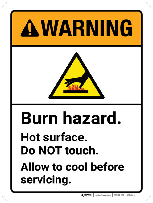 Warning: Burn Hazard Hot Surface Do Not Touch Allow To Cool Before ...
