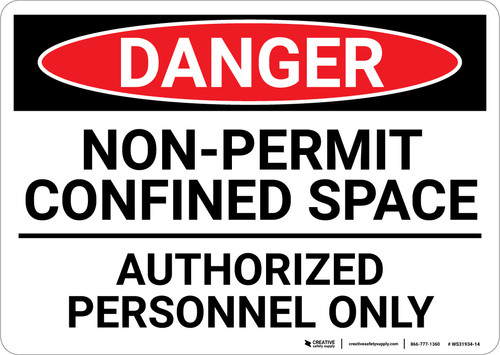 Danger: Non Permit - Wall Sign