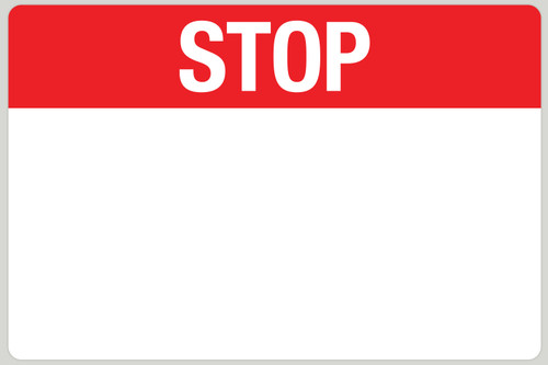 LabelTac® 4 and Pro Model Die-Cut "Stop" Header Supply | Creative ...