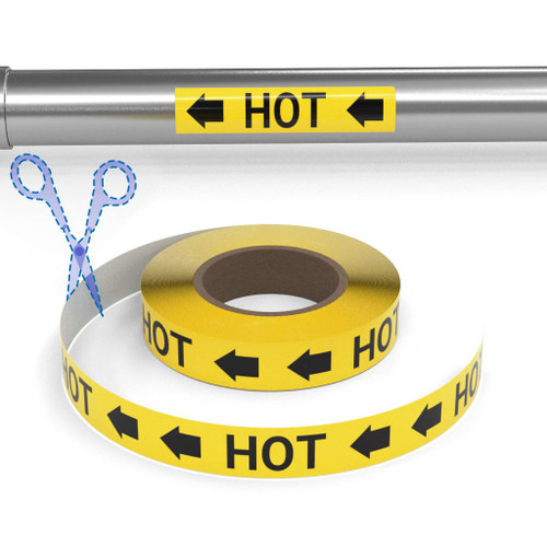 Hot (Yellow) - Smart Stripe Inline Pipe Marking Roll | Creative Safety ...