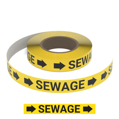 Sewage - Smart Stripe Inline Pipe Marking Roll | Creative Safety Supply