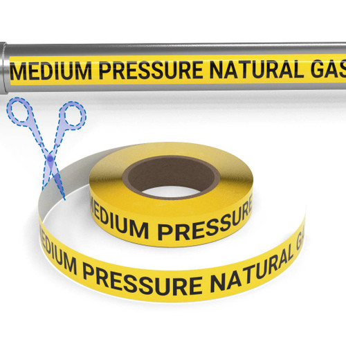 Medium Pressure Natural Gas - Smart Stripe Inline Pipe Marking Roll ...