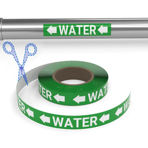 Water - Smart Stripe Inline Pipe Marking Roll | Creative Safety Supply