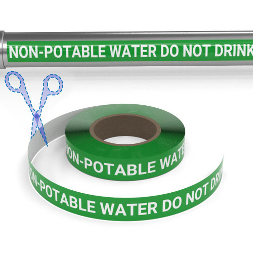 Non-Potable Water Do Not Drink - Smart Stripe Inline Pipe Marking Roll ...