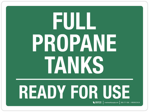 Full Propane Tanks Ready For Use Landscape - Wall Sign