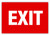 Exit Label (Red) | Creative Safety Supply