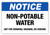 Notice - Non-Potable Water Label | Creative Safety Supply
