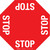 4 Way Stop Floor Sign | Creative Safety Supp