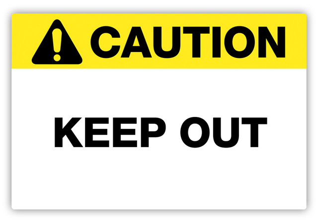 Caution - Keep Out Label | Creative Safety Supply