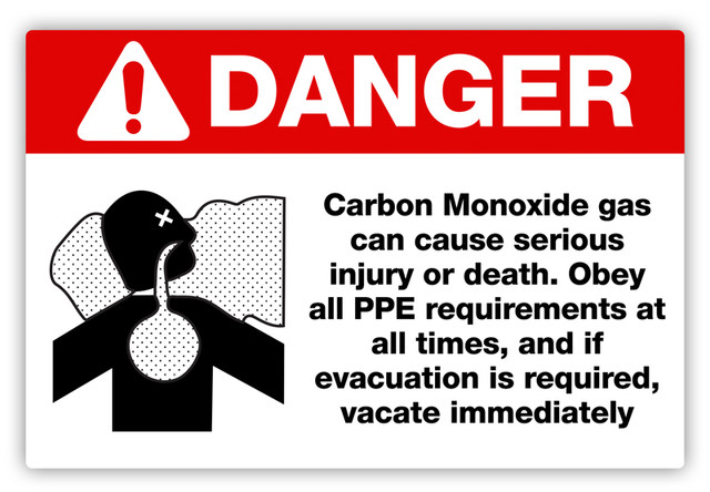 Danger - Carbon Monoxide Label | Creative Safety Supply