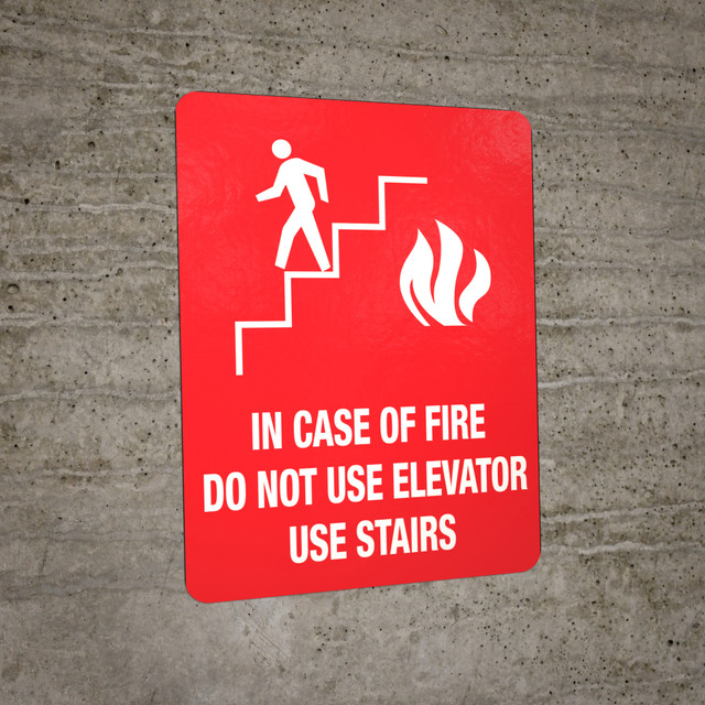 In Case of Fire Do Not Use Elevator sign | Creative Safety Supply