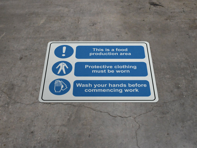 Food Production Area Floor Sign | Creative Safety Supply