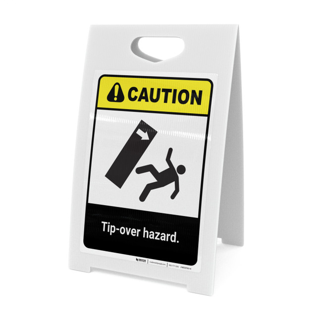 Caution: Tip Over Hazard ANSI - A-Frame Sign