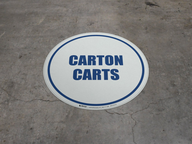Carton Carts Floor Sign | Creative Safety Supply