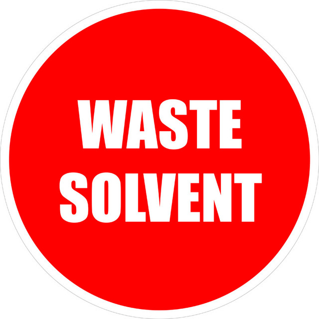 Waste Solvent Sign | Creative Safety Supply