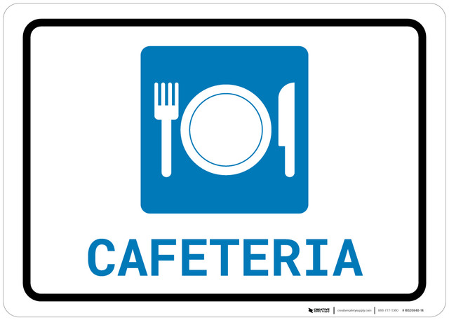 Landscape Cafeteria (with Symbol) Landscape - Wall Sign | Creative ...