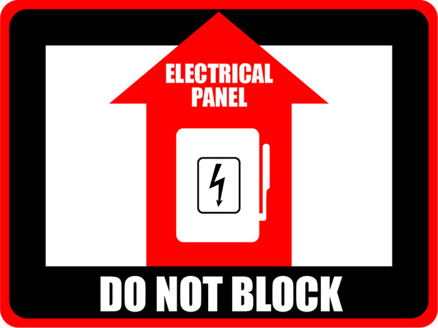 Electrical Panel - Do Not Block - Floor Sign