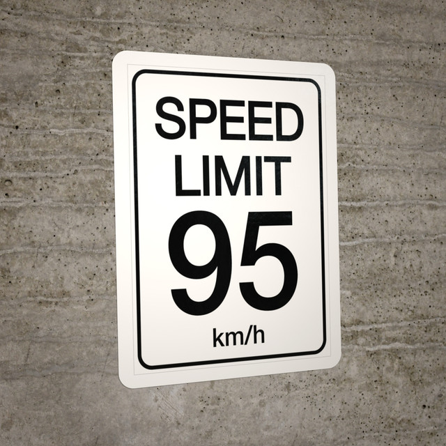 Speed Limit 95 kmh - Wall Sign | Creative Safety Supply