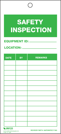 Safety Inspection Tags