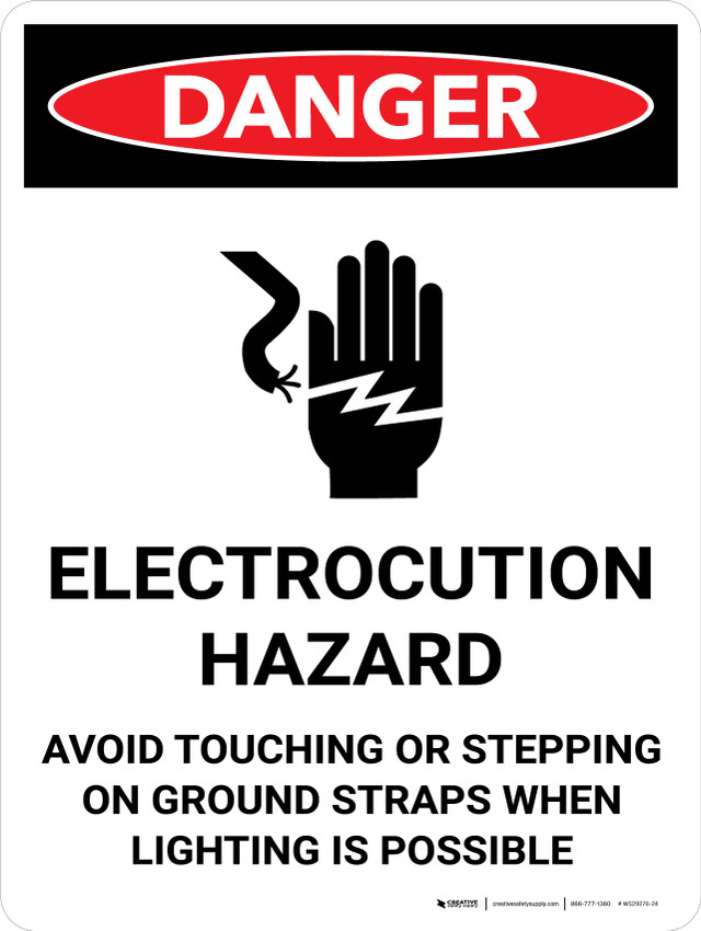 Danger: Electrocution Hazard Avoid Touching Portrait with Graphic ...