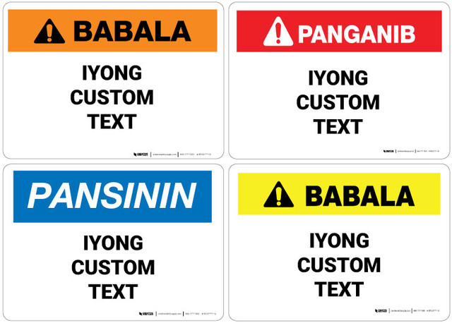 Create Custom ANSI Filipino Wall Sign | Creative Safety Supply