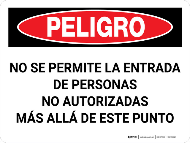 Peligro - No se Permite el Paso Más Allá de Este Punto Horizontal ...