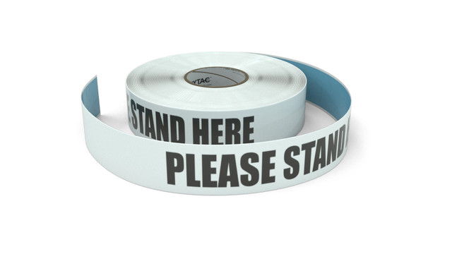 Please Stand Here - Inline Printed Floor Marking Tape | Creative Safety ...