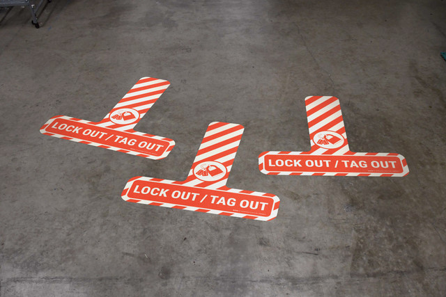 Lock Out Tag Out - Floor Sign T's