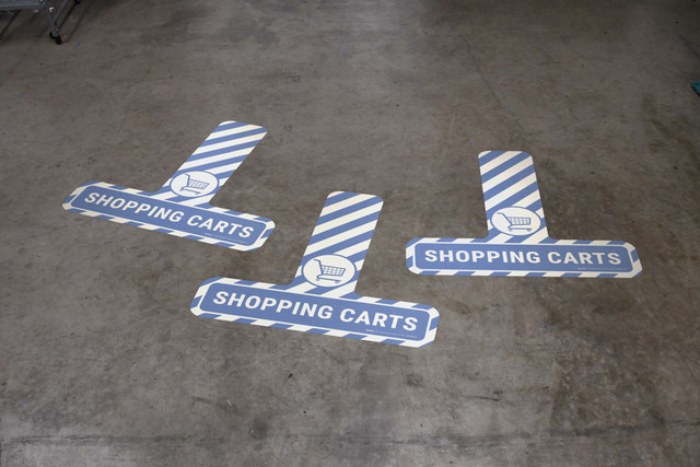 Shopping Carts - Floor Sign T's | Creative Safety Supply
