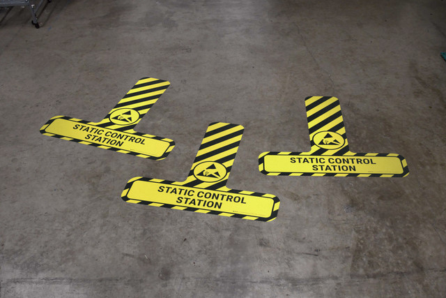 Static Control Station - Floor Sign T's | Creative Safety Supply