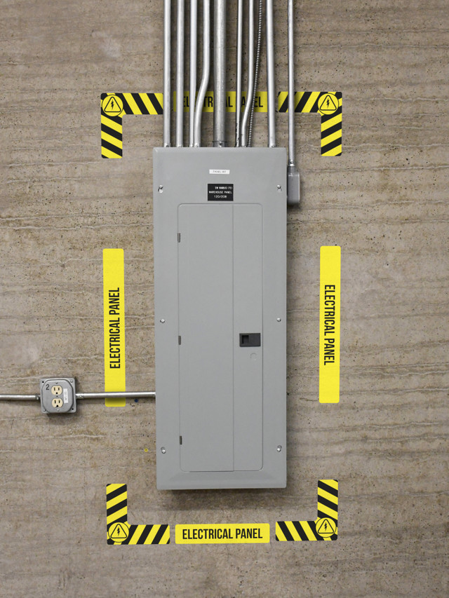 Electrical Panel Yellow/Black - Wall Frame Sign | Creative Safety Supply