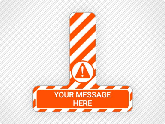 Custom Floor Sign T Corners - Creative Safety Supply