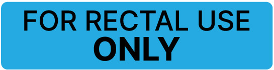 For Rectal Use Only (with Icon) - Pharmaceutical Auxiliary Label