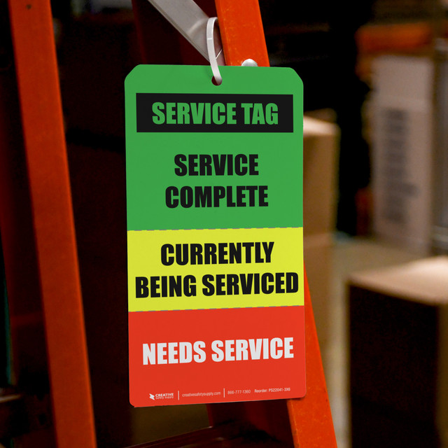 Service Tag - Tear-Off Tag | Creative Safety Supply