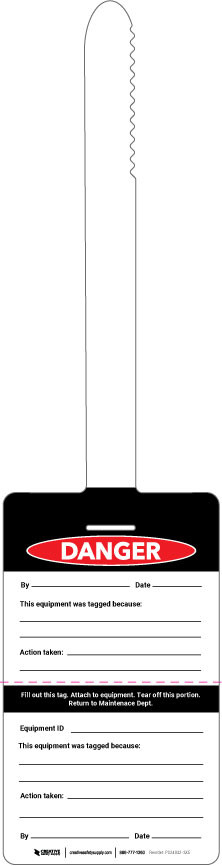Danger - Self-Locking Tear-Off Tag | Creative Safety Supply