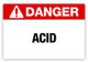 Danger - Acid Label