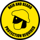 Hair and Beard Protection Required Floor Sign (Version 3) | Creative ...