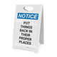 Notice: Put Things Back In Proper Places - A-Frame Sign | Creative ...