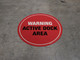 Warning: Active Dock Area - Floor Sign