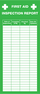 First Aid Inspection Report Tags (Adhesive)