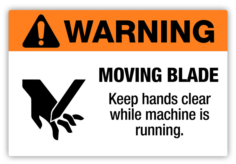 Warning - Moving Blade Label