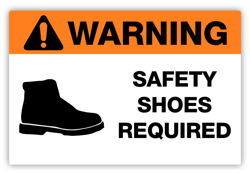 Warning - Safety Shoes Required Label | Creative Safety Supply