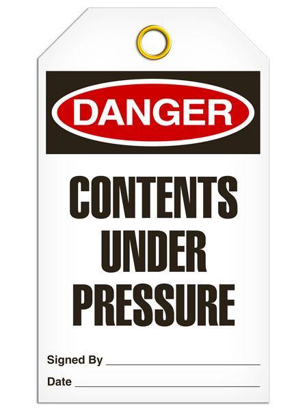 Danger Under Pressure Tags | Creative Safety Supply