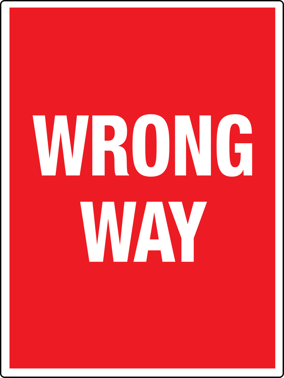 Red Wrong Way Sign | Creative Safety Supply