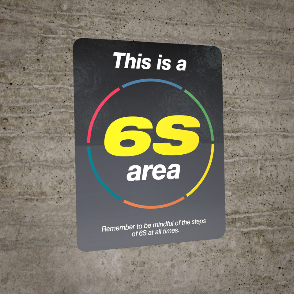 Large 6s Area sign | Creative Safety Supply